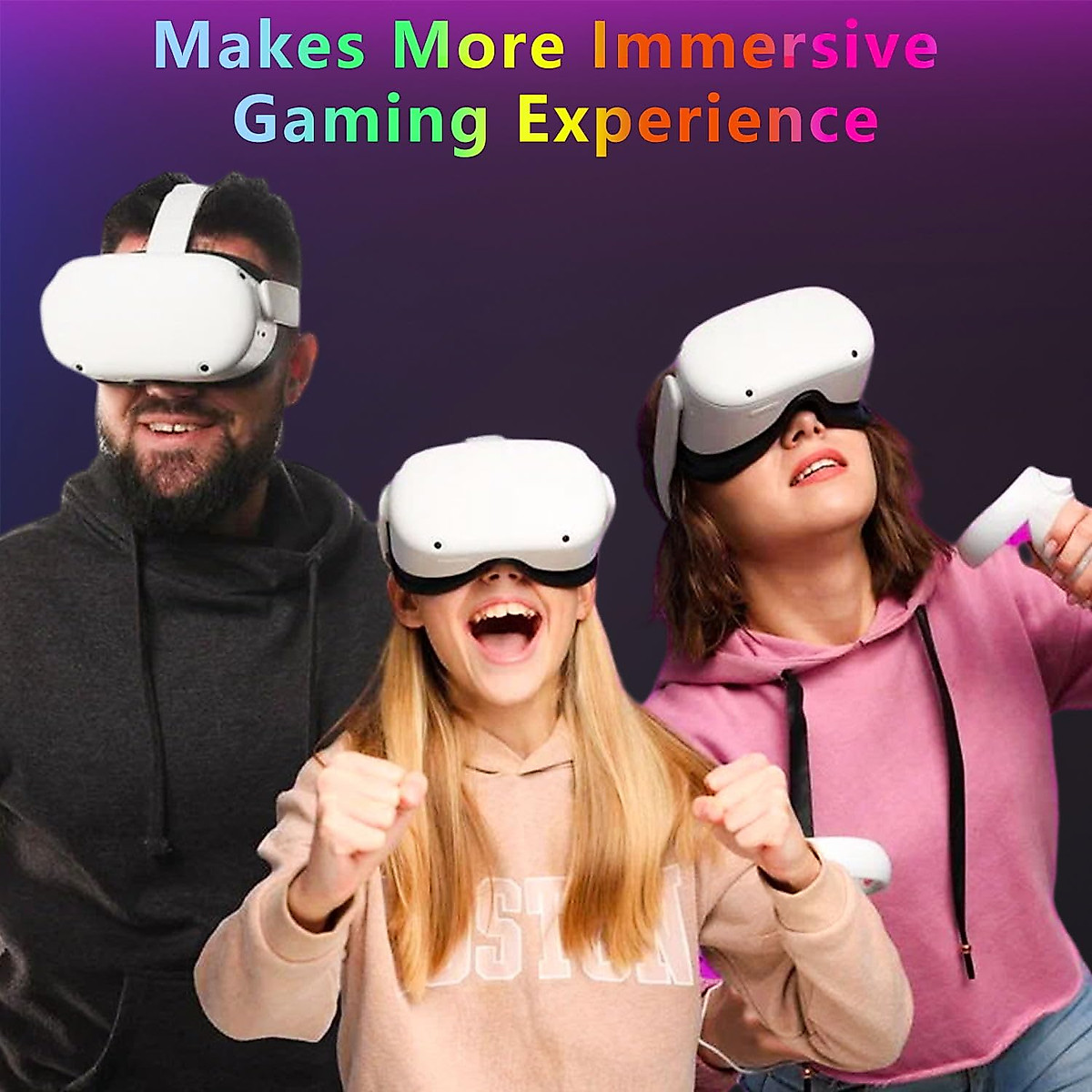 Face Pad & Face Cover Cushion Replacement Compatible with Oculus/Meta Quest 2 -VR Accessories Facial Interface Bracket Foam Soft Silicone & Comfortable Leather Sweat-Proof Anti-Leakage Nose Pad