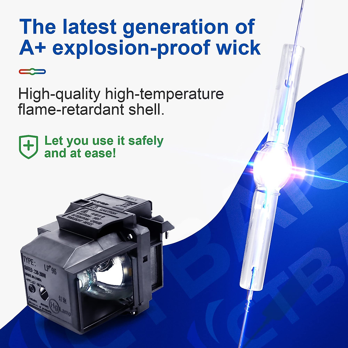 CTBAIER ELP96 for epson ELPLP96 powerLite Home Cinema 2100 2150 1060 660 760hd vs250 vs350 vs355 ex9210 ex9220 ex3260 ex5260 ex7260 x39 w39 s39 109w V13H010L96 Replacement Projector Lamp Bulb