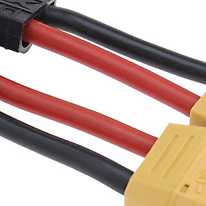 Create idea 2Pcs XT90 Male to Female Connector Adaptor Plug 12AWG with 8cm Cable for RC UAV Car Charger LiPo Battery Connector