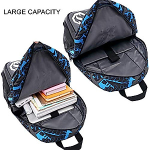 Goodking Laptop Backpack for Boys School Bags for Kids with USB Charging Port, Water Resistant Backpack Travel Daypack 15.6" Laptop Bag with Lunch Bag and Pencil Case