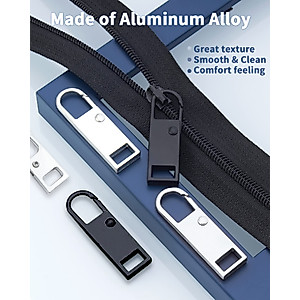 Zipper Pull, Zipper Pull Replacement (32 Pack), Universal Replacement Zipper Pull Kit, Durable Zipper Tab Replacement, Zipper Pulls for Backpacks, Purses, Jackets, Luggage, Boots (4 Styles 4 Sizes)