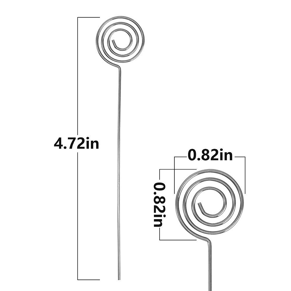 Ring Loop Round Shape Craft Wire Clip Table Card Holders Note Photo Picture Memo Holder for Party Birthday Office DIY Cake Topper Accessories Decoration,30 Pack Silver (Round Shape)