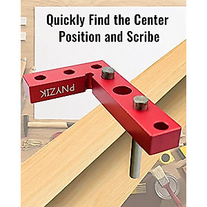Mini Square Center Finder Tool, 90 Degree Square and Marking Center Finder Precision for Quick Measuring Square Edge, Line Gauge Center Positioning Square for Woodworking Layout, Square Center Scribe
