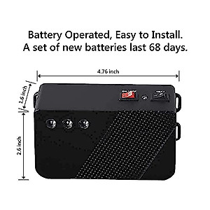 Glaobule Under Hood Animal Repeller Battery Operated Ultrasonic Rodent Repellent for Cars Indoor That Uses 2 C Batteries Bundle with Uses 3 AA Batteries