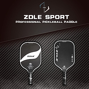 Zdle Pickleball Paddles, 8 oz Frosted Surface Graphite Pickleball Rackets, 3K Carbon Fiber and 16mm Polypropylene Core, Pickle Ball Raquette Set of 2 with Longated Handle