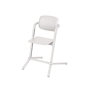 CYBEX LEMO High Chair System, Grows with Child up to 209 lbs, One-Hand Height and Depth Adjustment, Anti-Tip Wheels Safety Feature - Porcelain White