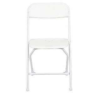 Flash Furniture Hercules™ Series Plastic Folding Chair - White - 2 Pack 650LB Weight Capacity Comfortable Event Chair-Lightweight Folding Chair