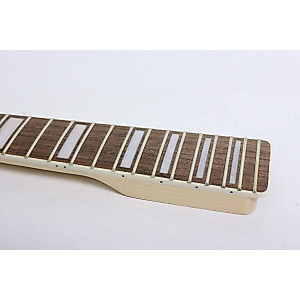Yinfente Guitar Neck 22fret 25.5inch Canada Maple Rosewood Guitar Fretboard Block Inlay Big Head DIY guitar replacement (25.5inch)