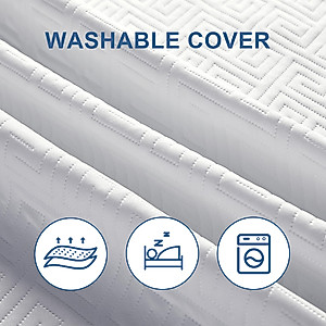 Eiayeebil 3 Inch Memory Foam Mattress Topper Twin XL, Memory Foam Pad with Removable & Washable Cover, Bed Topper for Back Pain, Non-Slip Ventilated Design, Twin XL Size