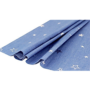 Fat Quarter Gold Foil Denim Fabric Pre-Cut Quilting Assortments, Craft Cloth Bundle Squares Rose Flavor(17.5 by 20.5Inch)