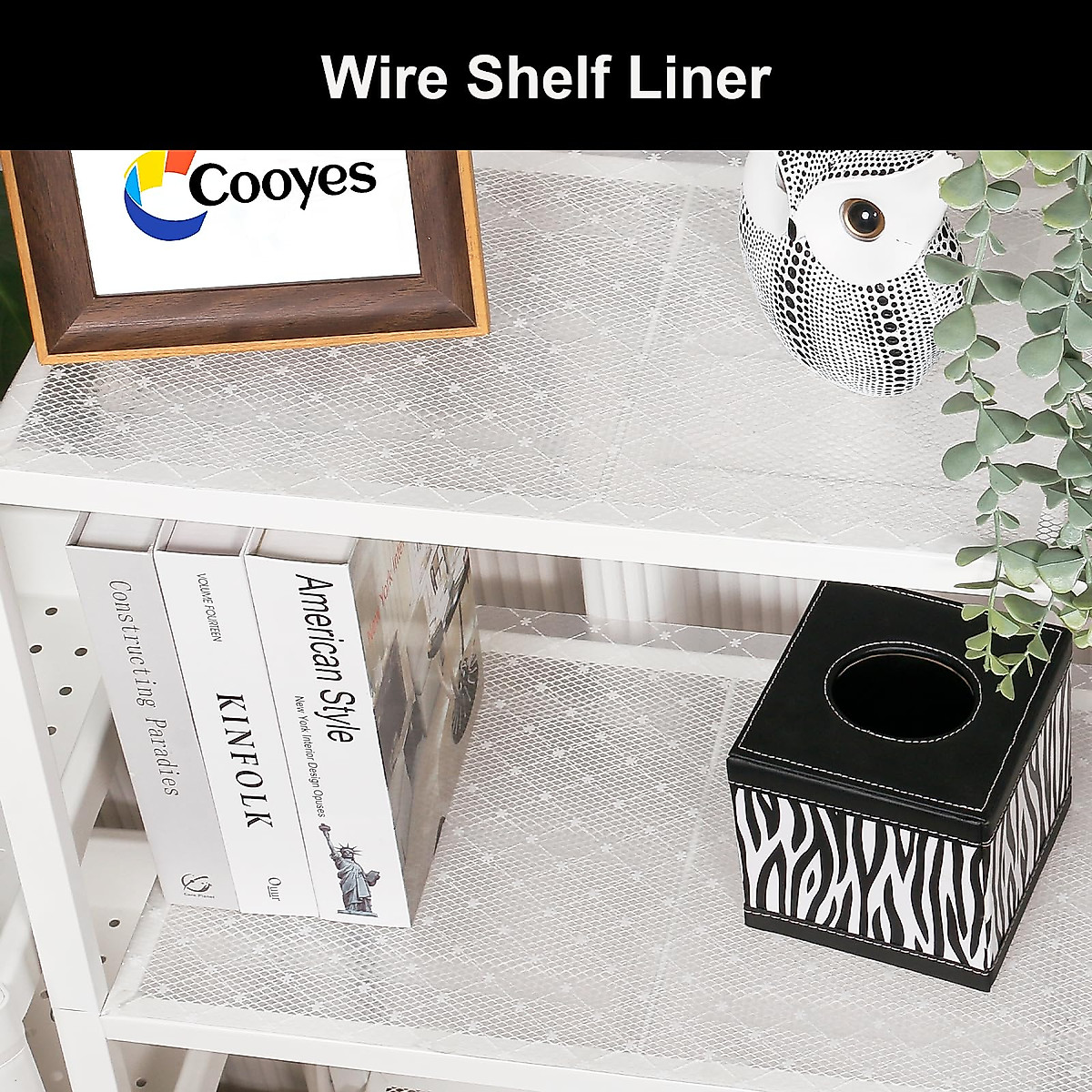 Cooyes Shelf Liner and Drawer Liner,EVA Non-Adhesive Non-Slip Washable Cabinet Liner Refrigerator Liners,for Cupboard,Kitchen,Bathroom,Table Place Mats,Desks Liner