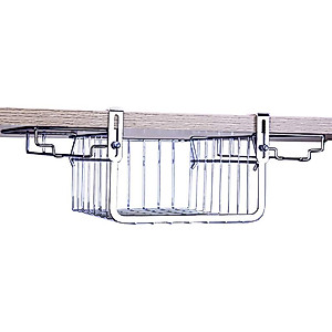 ZUQIEE Household Items Wine Glass Holder Under Shelf Wine Rack Shelf Inserts for Cupboard Stainless Steel Goblet Rack Red Wine Cup Holder Kitchen Cabinet Hanging Wine Rack