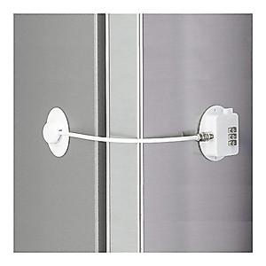 CREAP 3 Code Freezer Lock Security 3 Password Fridge Refrigerator Child Proof Winodw Drawer Door Toilet (Color : Black 1 pc)