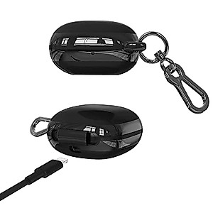 Ankasi Silicone Case Cover Compatible with Powerbeats Pro, Full Protective Shockproof Anti-Slip Silicone Case for Beats Powerbeats Pro Case (Black Edge-Black)