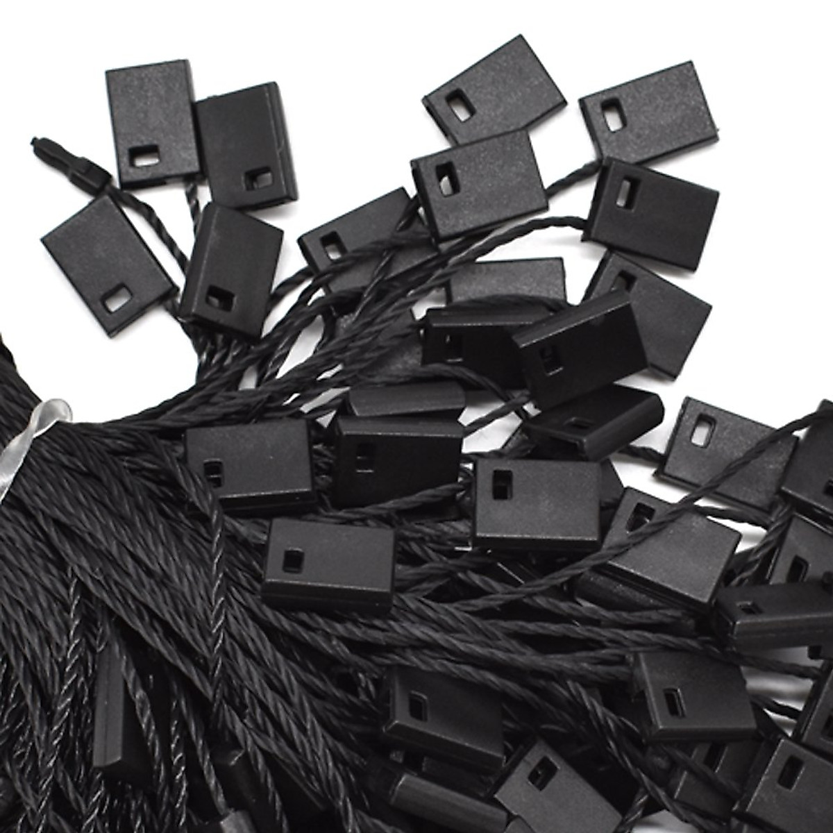 Hang Tag String Black 7" 1000Pcs Nylon Snap Lock Pin Loop Fastener Hook Ties Easy and Fast to Attach by Renashed
