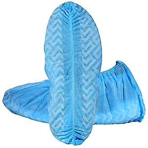 AIWIEP Shoe Covers Disposable Non-Slip for Indoor 100 Pack (50 Pairs), Disposable Boot & Shoe Covers | Durable, Recyclable, Water Resistant | Protect Your Home, Floors and Shoes