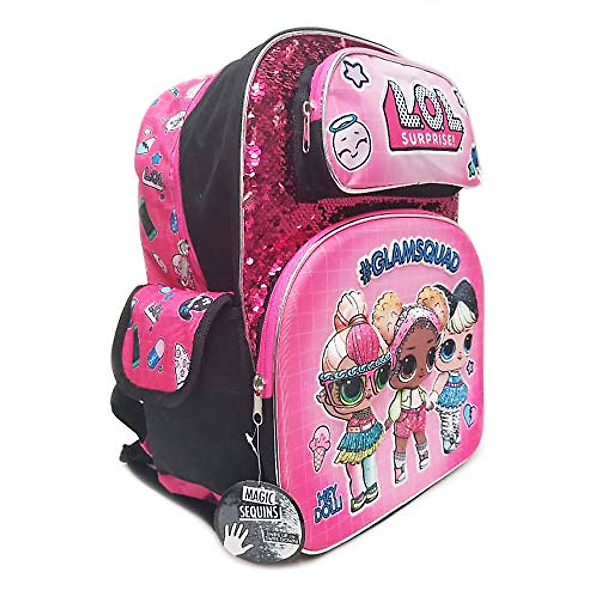 3D Molded Magic Sequins L.O.L 16" Large Backpack