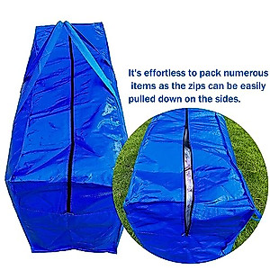 66 Gallon Extra Large Storage Bags, Huge Moving Bags Heavy Duty with Zipper and Stronger Handles, Big Foldable Duffle Bag for Travel - Waterproof Material Protects from Dust and Moisture - Storage Totes Moving Boxes for College, Christmas Tree, Blankets,