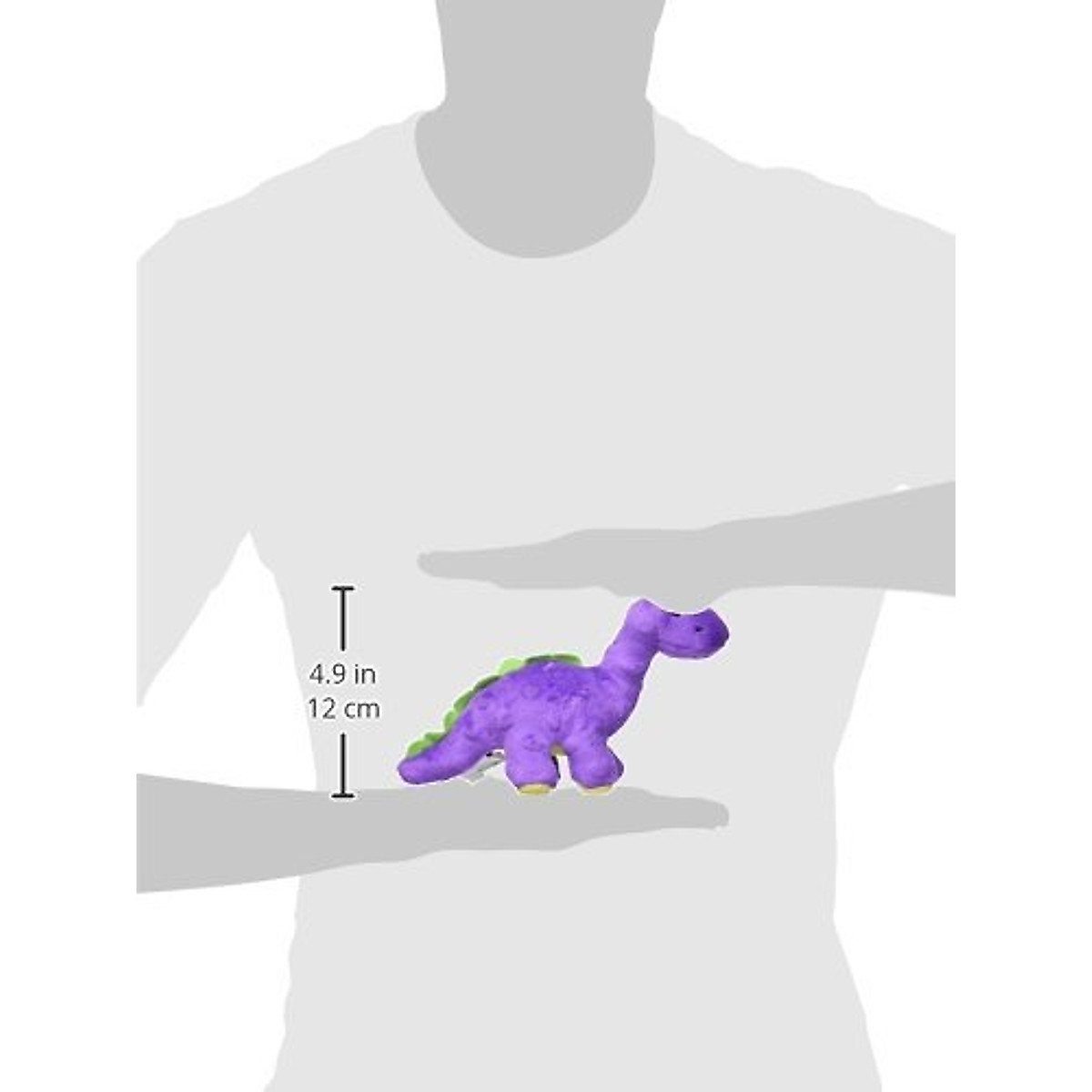 goDog Just For Me Bruto with Chew Guard Technology Plush Dog Toy, Purple, Mini