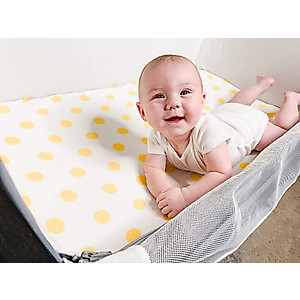 Pack n Play Sheets – Premium Pack and Play Sheets 4 Pack – 100% Super Soft Jersey Knit Cotton Playard Mattress Sheets – Portable Playpen Fitted Play Yard Mini Crib Sheet for Girl (24 x 38 x 5)