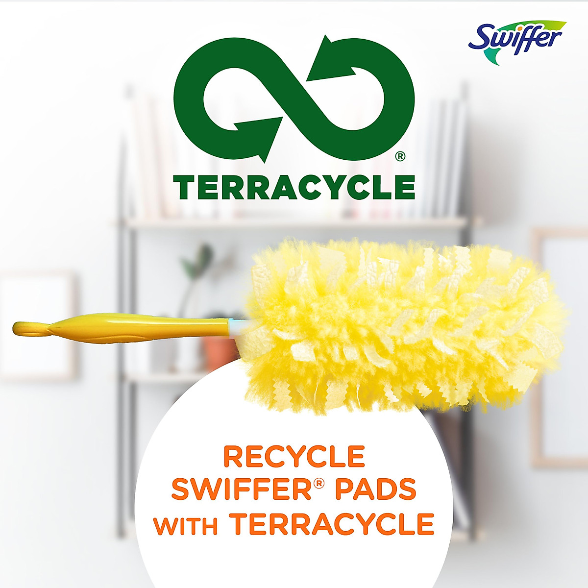 Swiffer Dusters Heavy Duty Extender Handle Starter Kit (1 Handle, 12 Dusters)