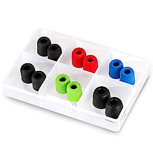 KLIM Earphone Foam Earbud Tips 4.5 mm + New 2023 Version + 12 Innovative Memory Foam Earbuds Tips + Extremely Comfortable + Isolates from Outside Noise + Earphone Tips in 2 Different Sizes