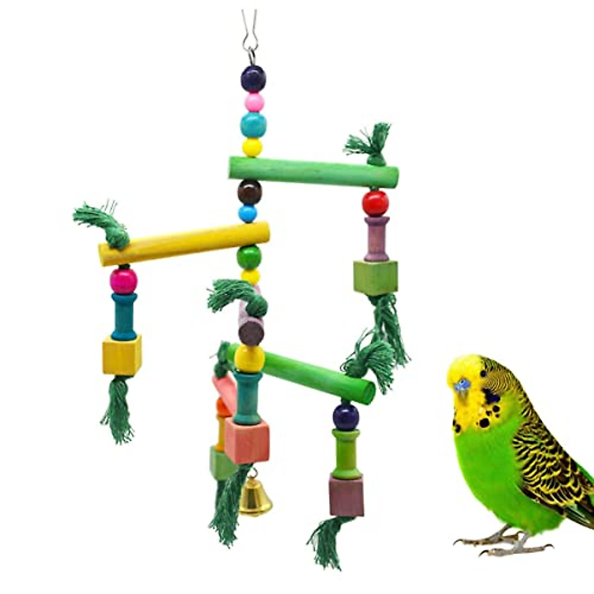Bird Play Stand Wooden Swing Bird Toys Bird Toys Wooden Bird of 2 Bird Swings Wooden Bird Swing Swing Parrot Cage Wooden Toys Wooden Toys Wooden Playset Parrot Swing