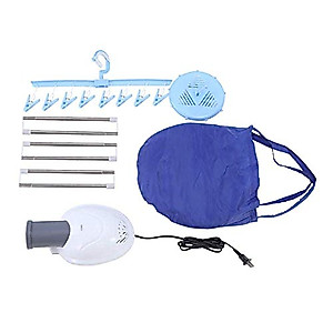 Electric Clothes Dryer, 800W Vent-less Portable Electric Air Clothing Drying Machine Fast Dryer Fold-able Fast Garment Dryer Heater for Home Dormitory Travelling 19.69 x 19.69 x 35.43inch US Plug