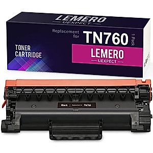 LemeroUexpect Compatible Toner Cartridge Replacement for Brother TN760 TN-760 TN730 for MFC-L2710DW HL-L2370DW HL-L2350DW DCP-L2550DW MFC-L2750DW HL-L2395DW HL-L2390DW Printer (Black, 3-Pack)