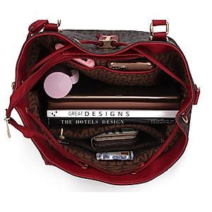 MKF Collection Shoulder Bag for Women, PU Leather Pocketbook Top-Handle Crossbody Purse Tote Satchel Handbag Navy Blue