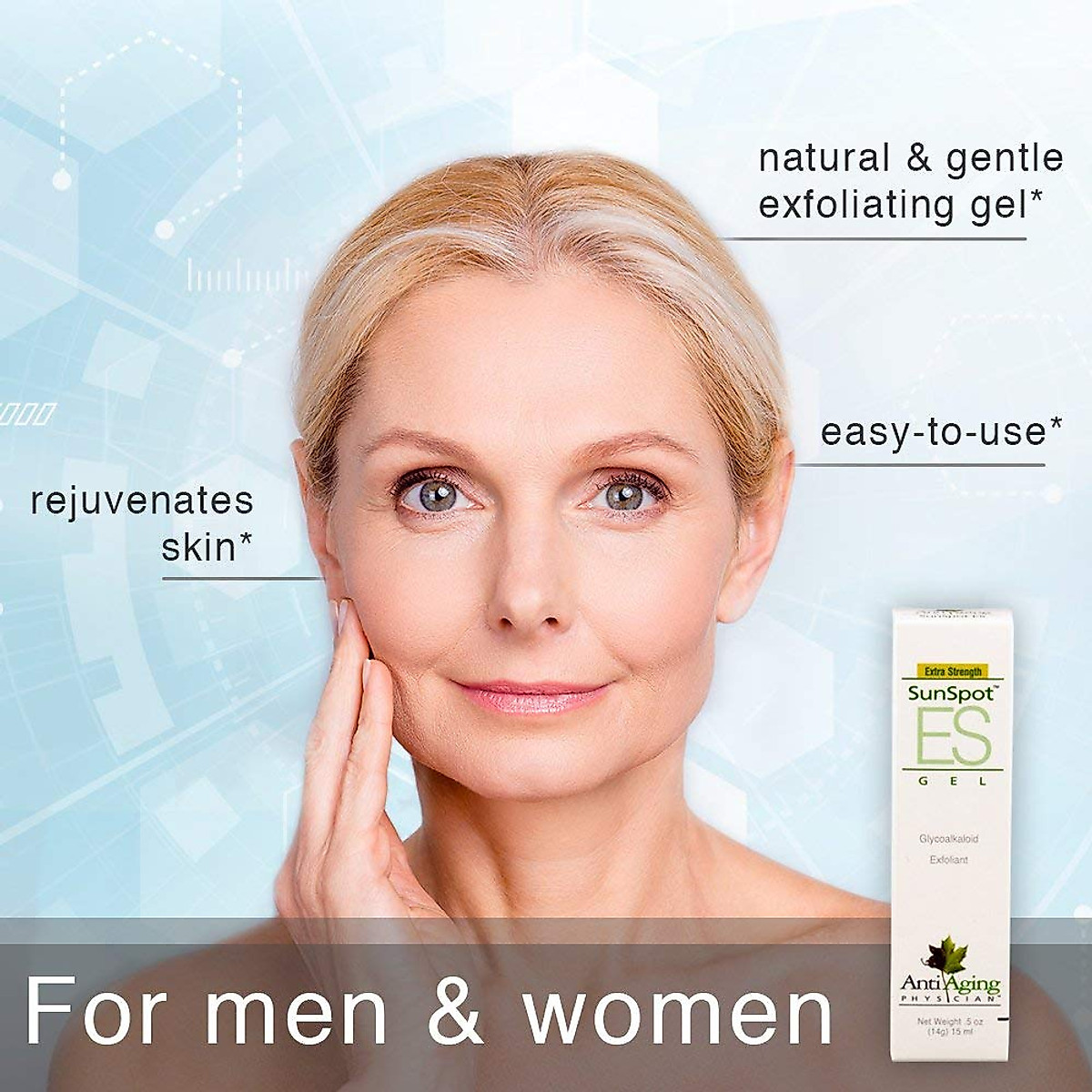 Lane Innovative - SunSpot ES, Natural Exfoliating Gel, Skin Rejuvenating Ingredients, Including Aloe Vera and Tea Tree Oil (0.5 Ounce)