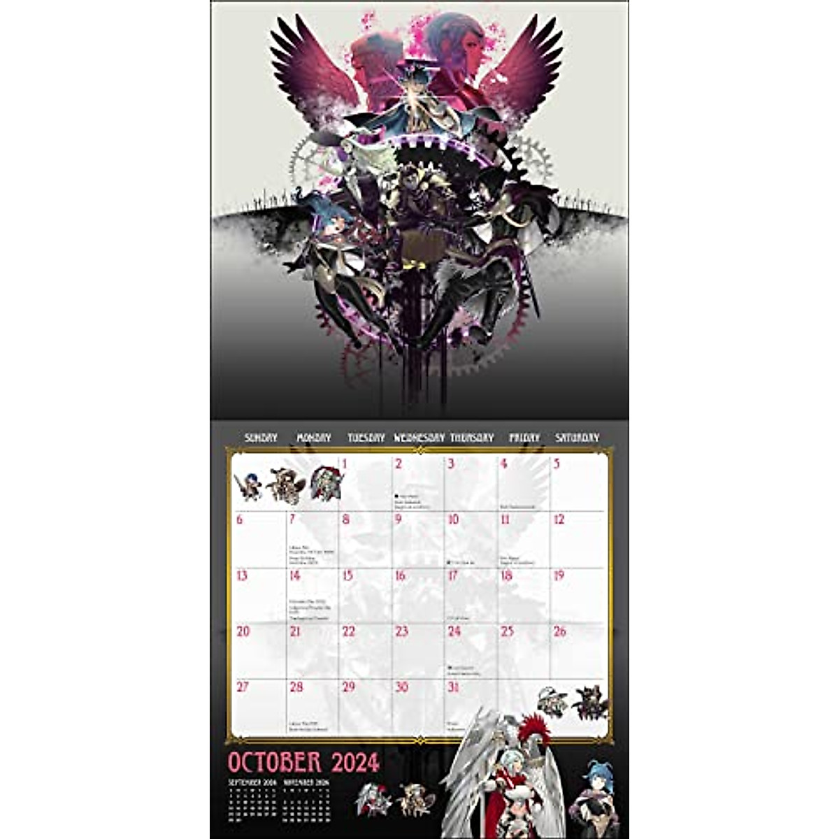 Fire Emblem 16-month September 2023–December 2024 Wall Calendar