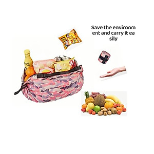 YEOLE Folding eco friendly shopping bag, grocery storage tote bag, travel shoulder portable thickened grocery shopping bag, supermarket eco protection bag, large and durable, reusable