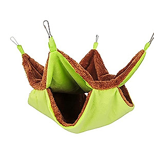 EWUHRY Pet Cage Hammock,Bunkbed Hanging Hammock,Warm Hammock for Small Animal Hideout for Sugar Glider Ferret Squirrel Guinea Pig