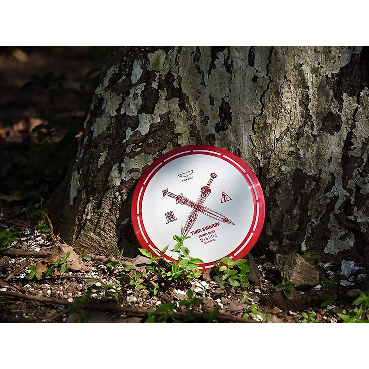 Yikun Professional Disc Golf Twin Swords Tortoise Fruit Line Distance Driver 170-175g Perfect for Outdoor Games and Competition (Red)