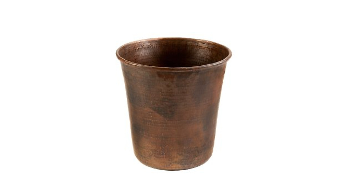 Premier Copper Hand Hammered Copper Trash Can - Oil Rubbed Bronze