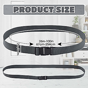 Wowangce 2 Pcs Mattress Topper Straps Memory Foam Packing Straps for Moving or Storage Utility Straps Adjustable Straps with Buckles for Home Mattress, Dark Grey(100" X 2")