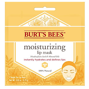 Burt's Bees Lip Masks Easter Basket Stuffers, Ultra Conditioning Lip Care Spring Gift for Women, for All Day Hydration, 100% Natural, Single Use (6 Count)