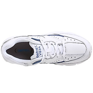 Apex Women's V854W Athletic Walking Shoe,White/Periwinkle,4.5 W US