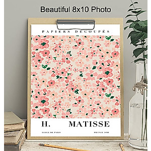 Minimalist Matisse Wall Art & Decor - Mid Century Modern Poster - Gallery Wall Art - Aesthetic Room Decor - Abstract Gifts for Women - Contemporary Museum Pictures - Bedroom Living Room Print 8x10