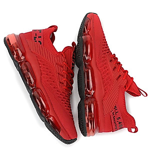 Mens Running Shoes Air Cushion Tennis Walking Sneakers Casual Sport Gym Jogging Red 12