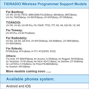 Baofeng UV-5R Ham Radio Handheld High Power Two Way Radio 3800mAh Battery Walkie Talkies with Earpiece and TIDRADIO Wireless Programmer Adapter Support Phone APP Program
