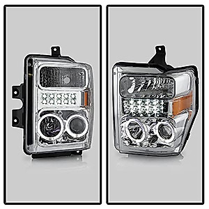 ACANII - For 2008 2009 2010 Ford F250 F350 F450 SD LED Halo Projector Headlights Headlamps Driver + Passenger Side
