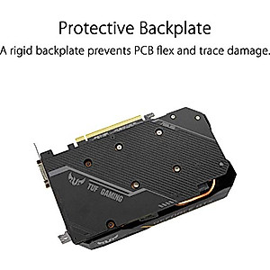 ASUS TUF Gaming GeForce GTX 1650 Super Overclocked 4GB Edition HDMI DP DVI Gaming Graphics Card (TUF-GTX1650S-O4G-GAMING)