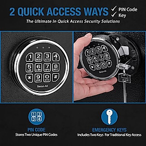 BARSKA Digital Keypad Fireproof Security Long Gun Safe Vault with Lock Out Mode, Silent Mode, Safe Alarm, Low Battery Warning - 19.97 Cu Ft