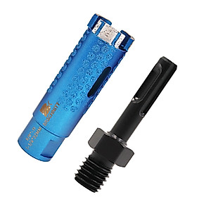 Diamond Core Drill Bit,BRSCHNITT Laser Welded Diamond Hole Saw with 5/8-11 Thread for Granite Marble Solid Block Stone Reinforced Concrete,Dry or Wet Drilling