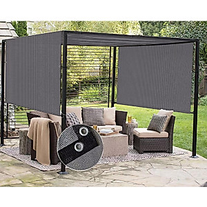 FAIR WIND Shade Cloth 90% Sun Shade Fabric Privacy Screen Shade Cover Patio Canopy with Grommets Shade Net for Garden Outdoor Pergola 10 x 12 FT - Grey