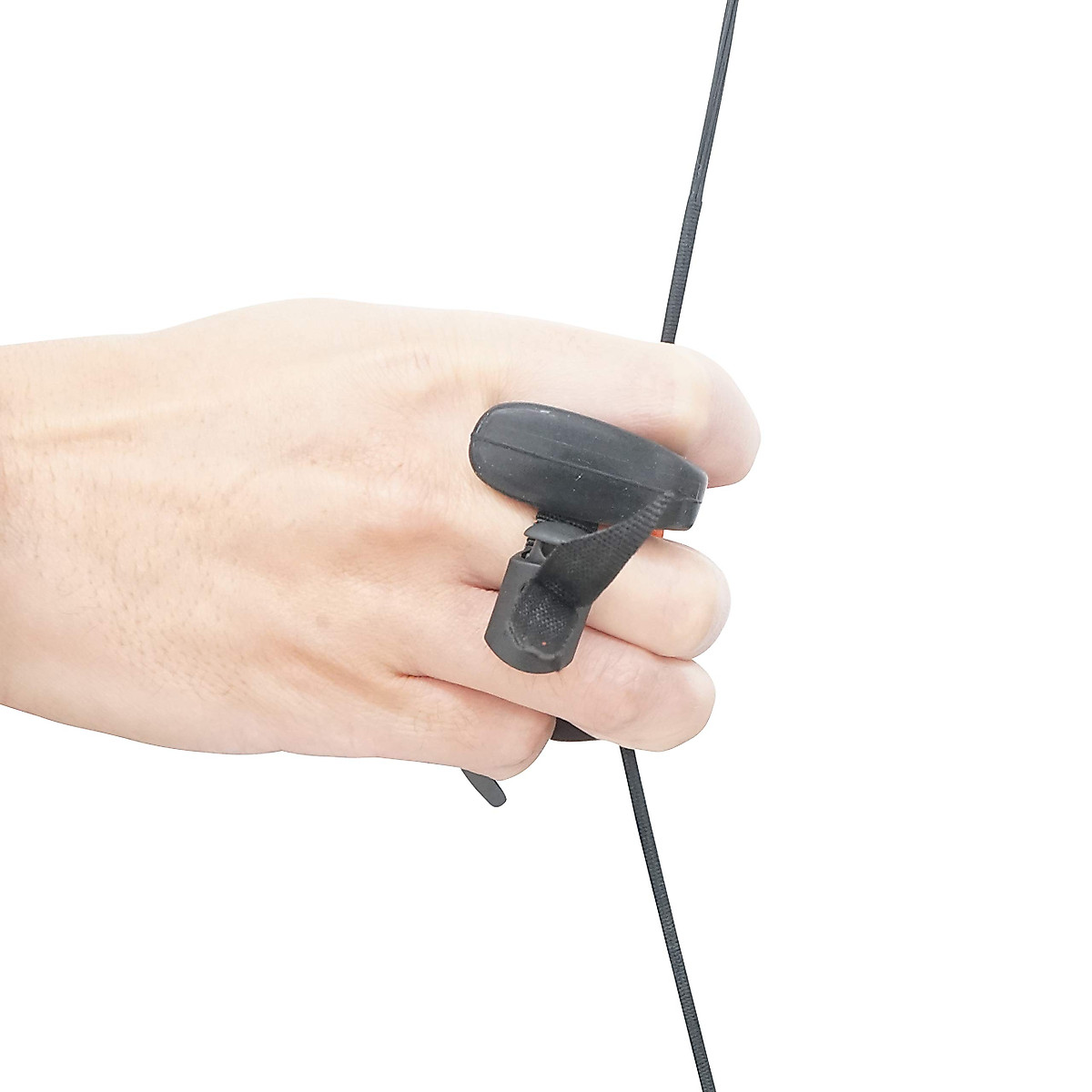 Southland Archery Supply SAS Elite Aluminum Suede and Leather Finger Tab (Black, Medium)