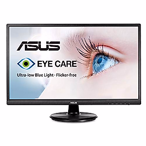 ASUS 23.8” Full HD Computer Monitor, 1080p, HDMI, VGA, Eye Care, 178° Wide Viewing Angle - VA249HE, Black