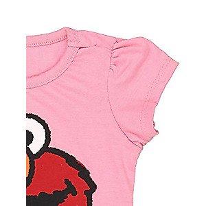 Sesame Street Girls' Modern/Fitted, Pink Elmo Loves You, 3T